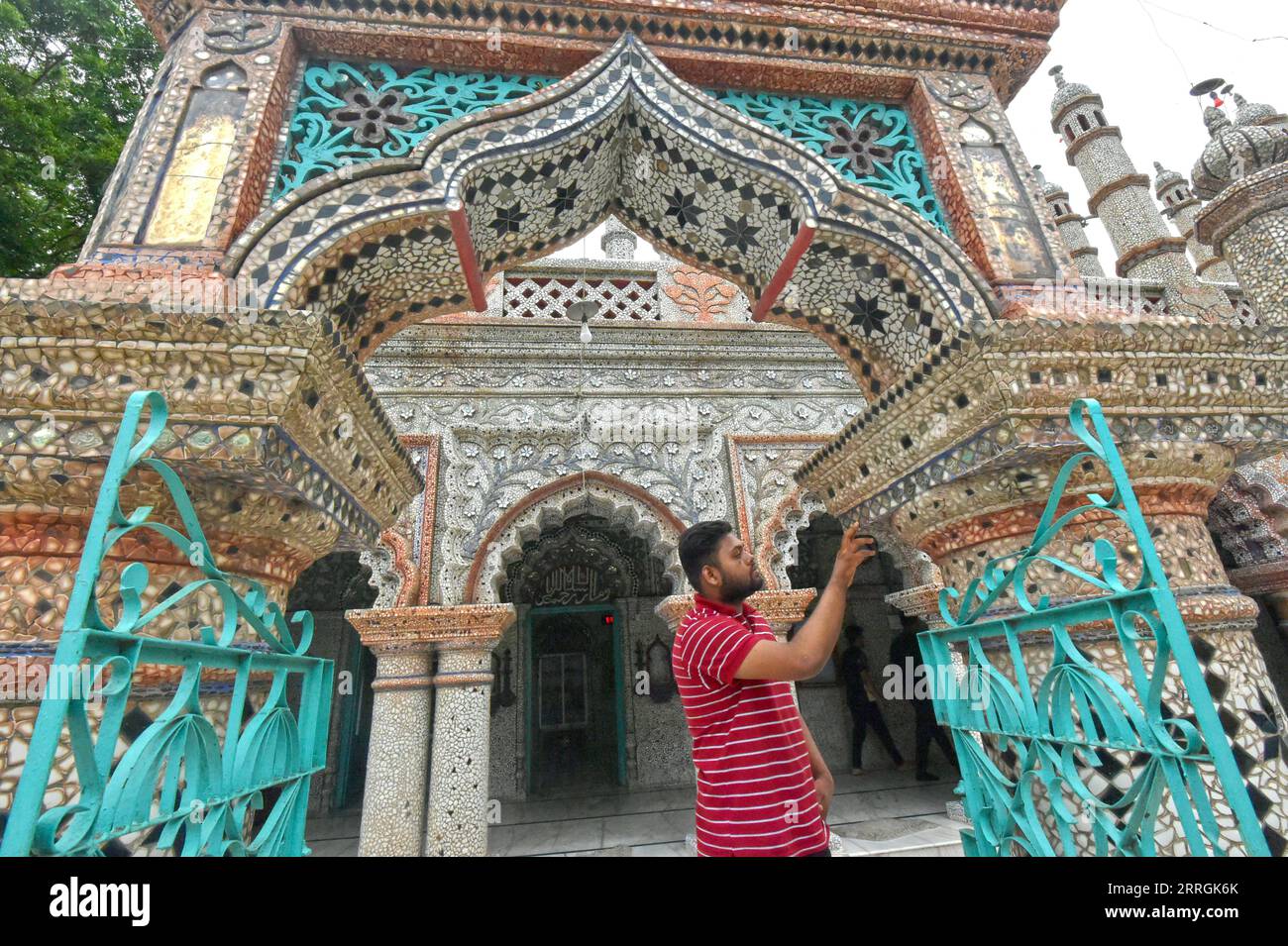 220525 -- NILPHAMARI, May 25, 2022 -- A man visits Chini Mosque in ...