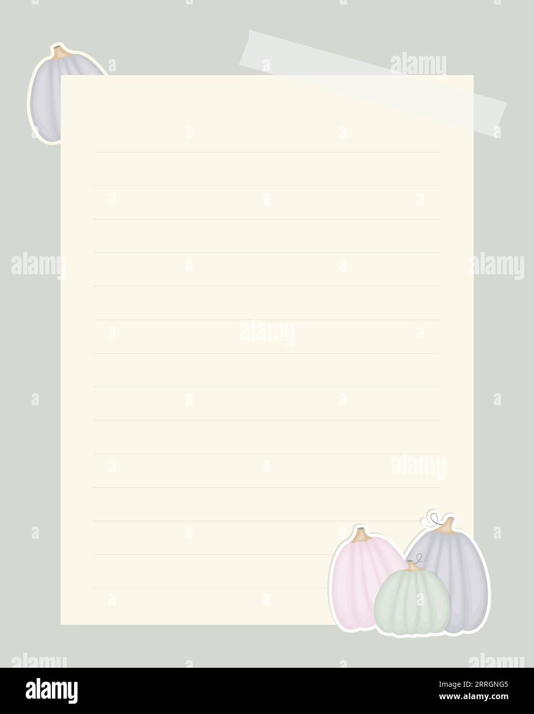 Blank template for notes, reminders, to-do list, with pumpkins ...