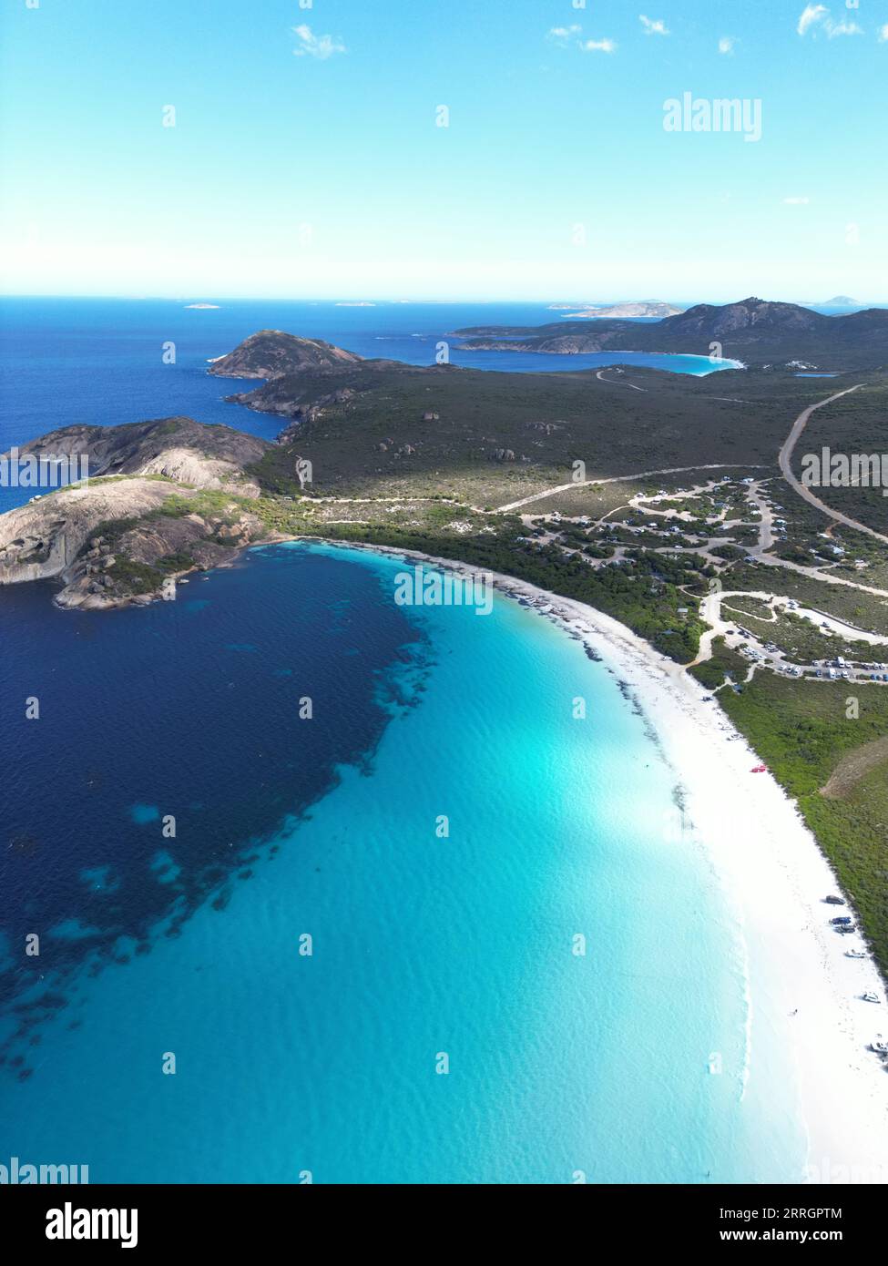 An aerial view of Lucky Bay, located in Esperance, Australia Stock ...