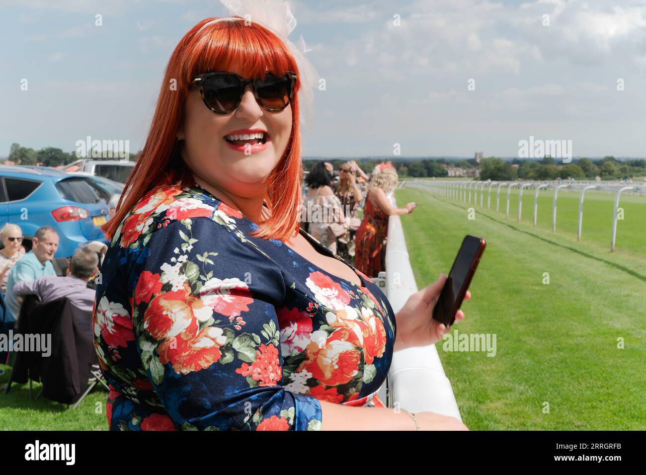 Candid portrait of beautiful woman in fashionable clothes enjoys Ladies ...