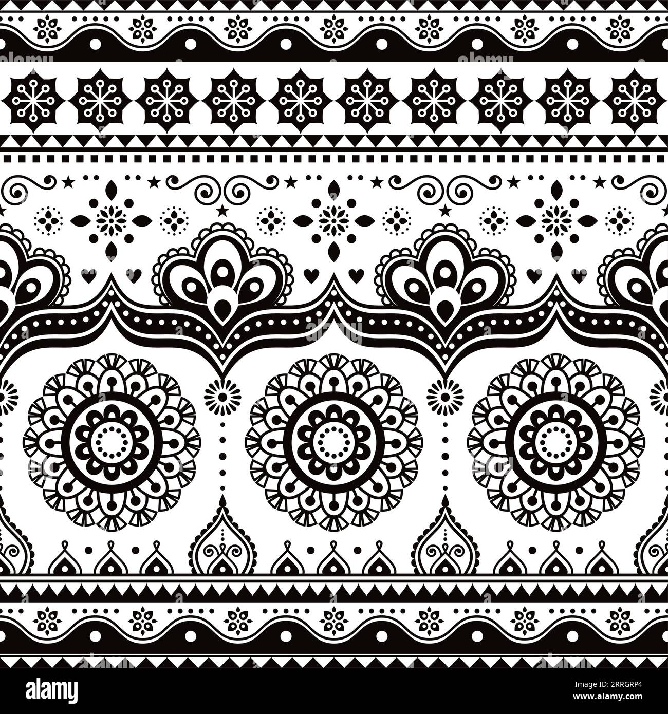 Indian and Pakistani truck art design, Jingle trucks seamless vector ...