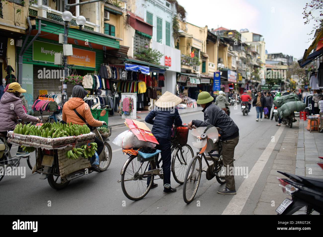 Vibrant Street Life in Vietnam Stock Photo - Alamy