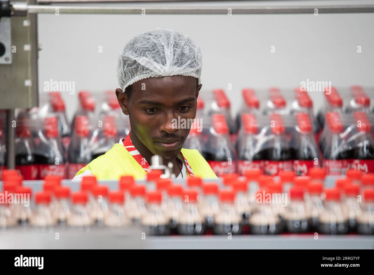220531 -- SEBETA, May 31, 2022 -- A local employee works inside the ...