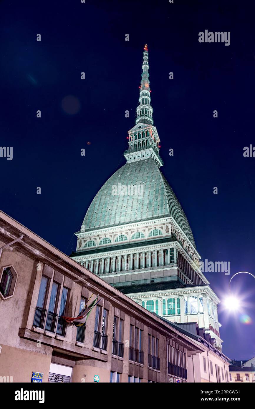 Turin, Italy - March 27, 2022: The Mole Antonelliana, a major landmark ...