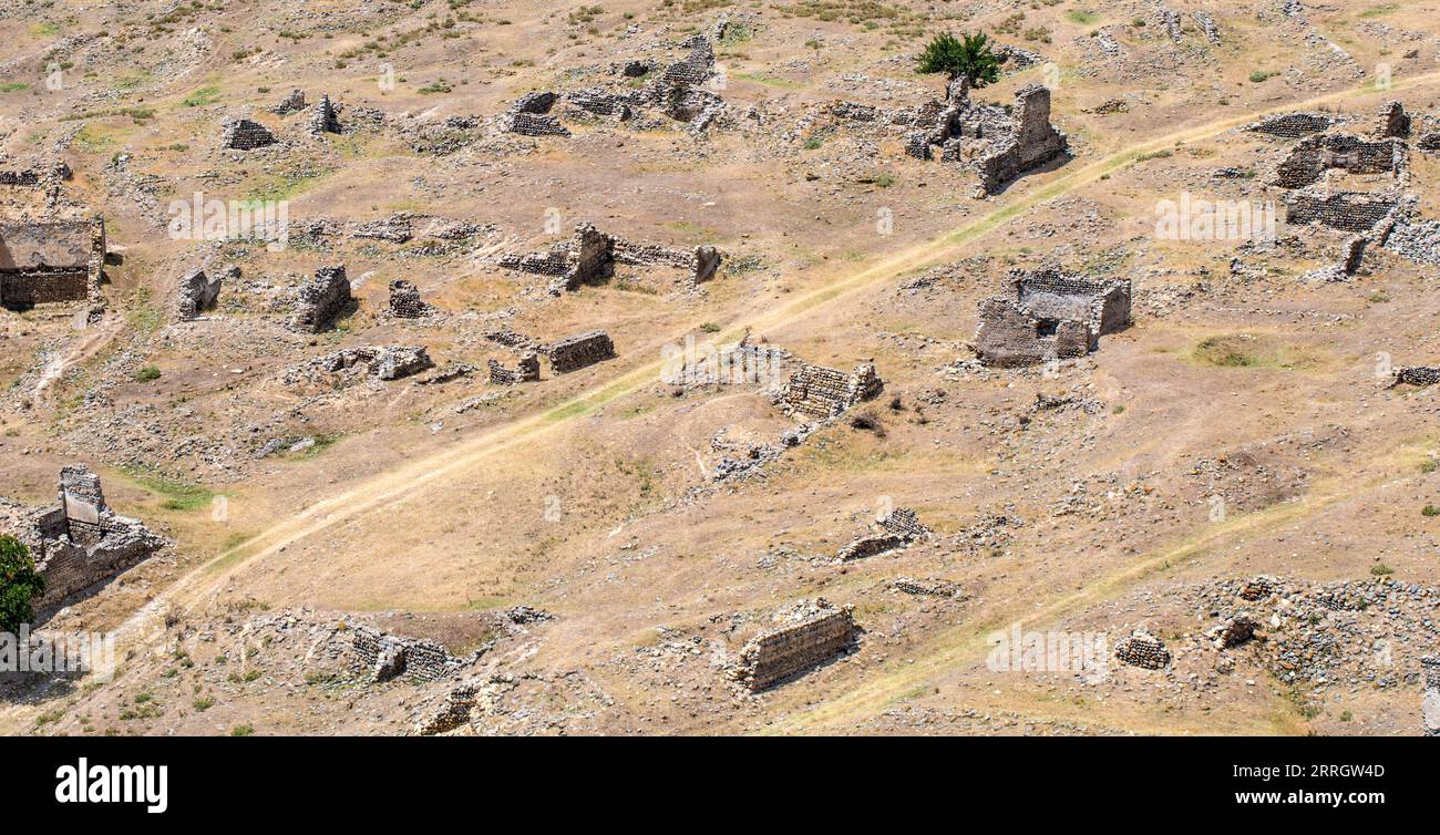 The excavations of ancient settlements, top view Stock Photo - Alamy