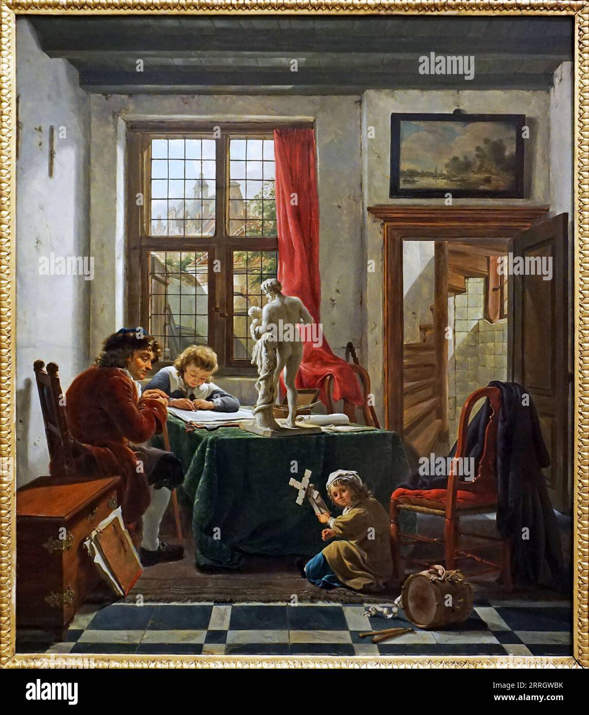 The Drawing Lesson (1896) by Abraham van Strij (1753-1826).Dutch ...