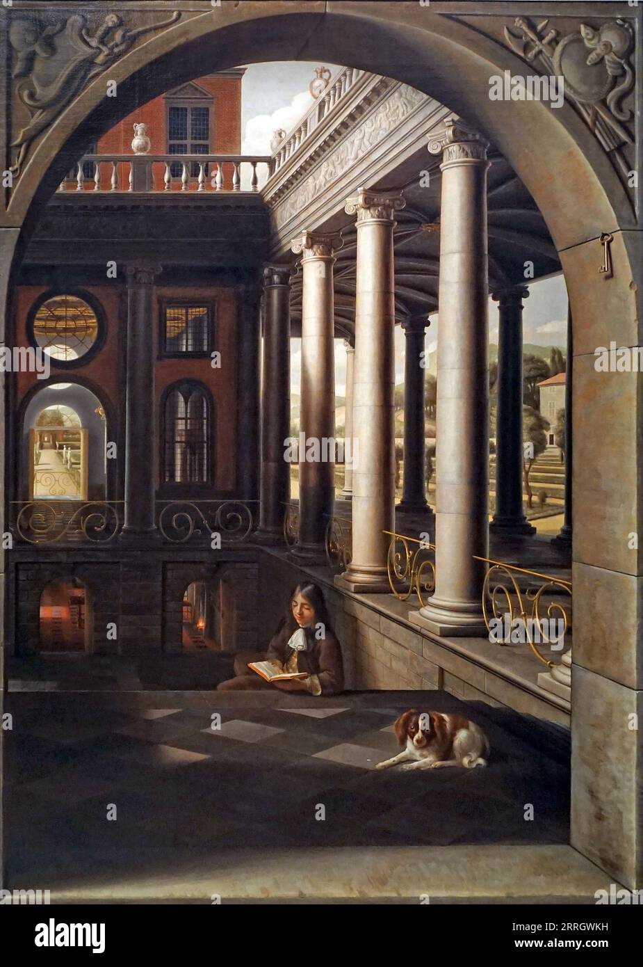 A youth reading in a renaissance palace hi-res stock photography and ...