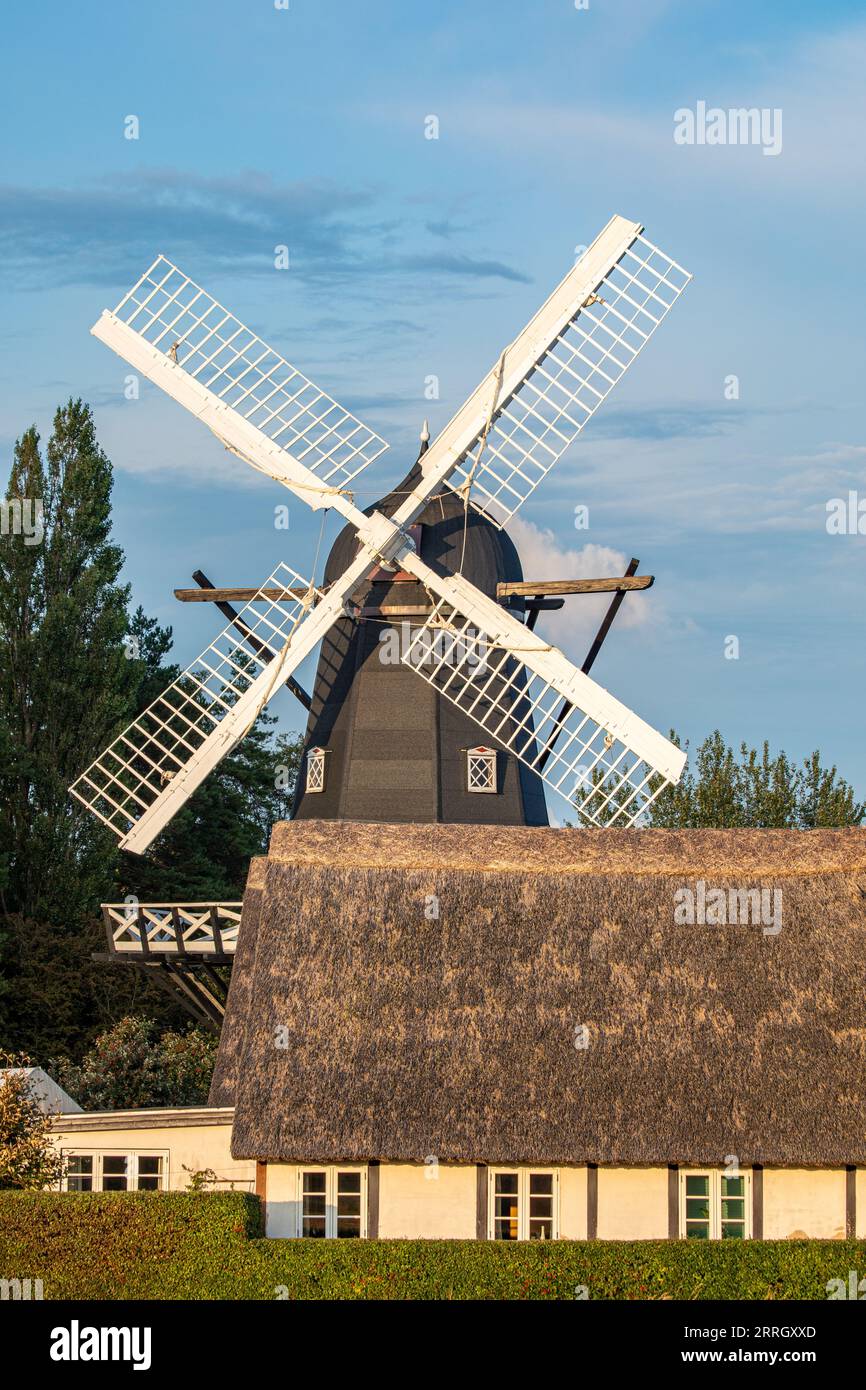 Old white windmill with wooden blades hi-res stock photography and ...