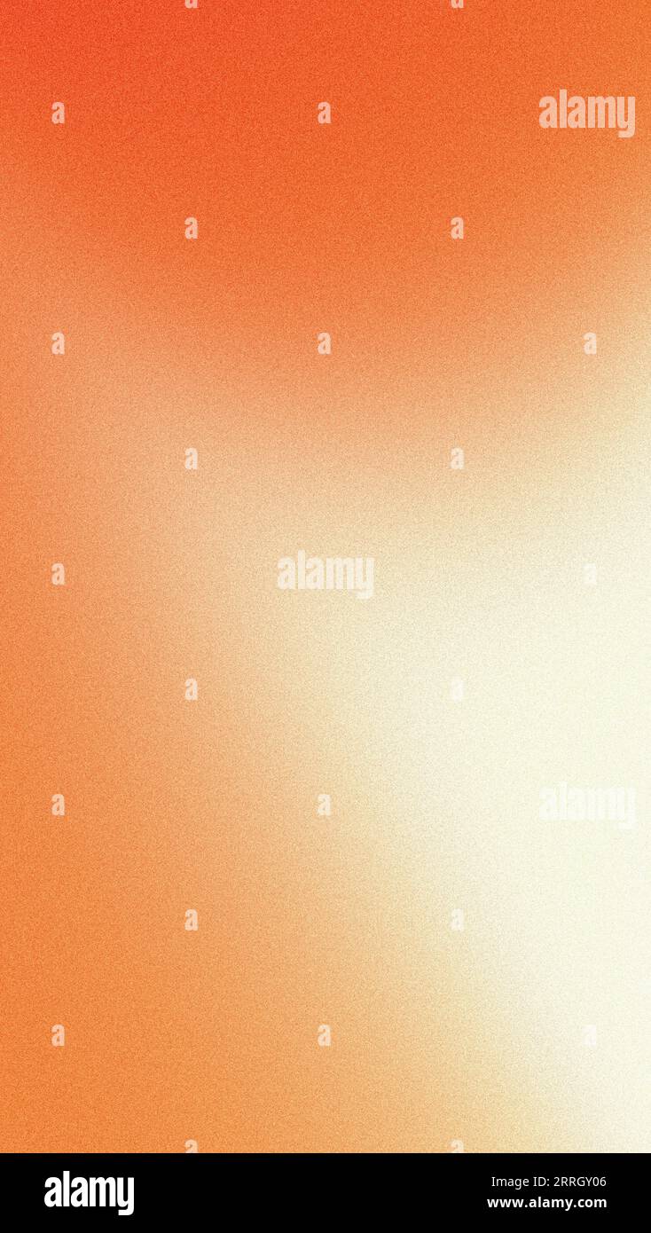 Vertical orange white gradient background grainy texture retro noise ...