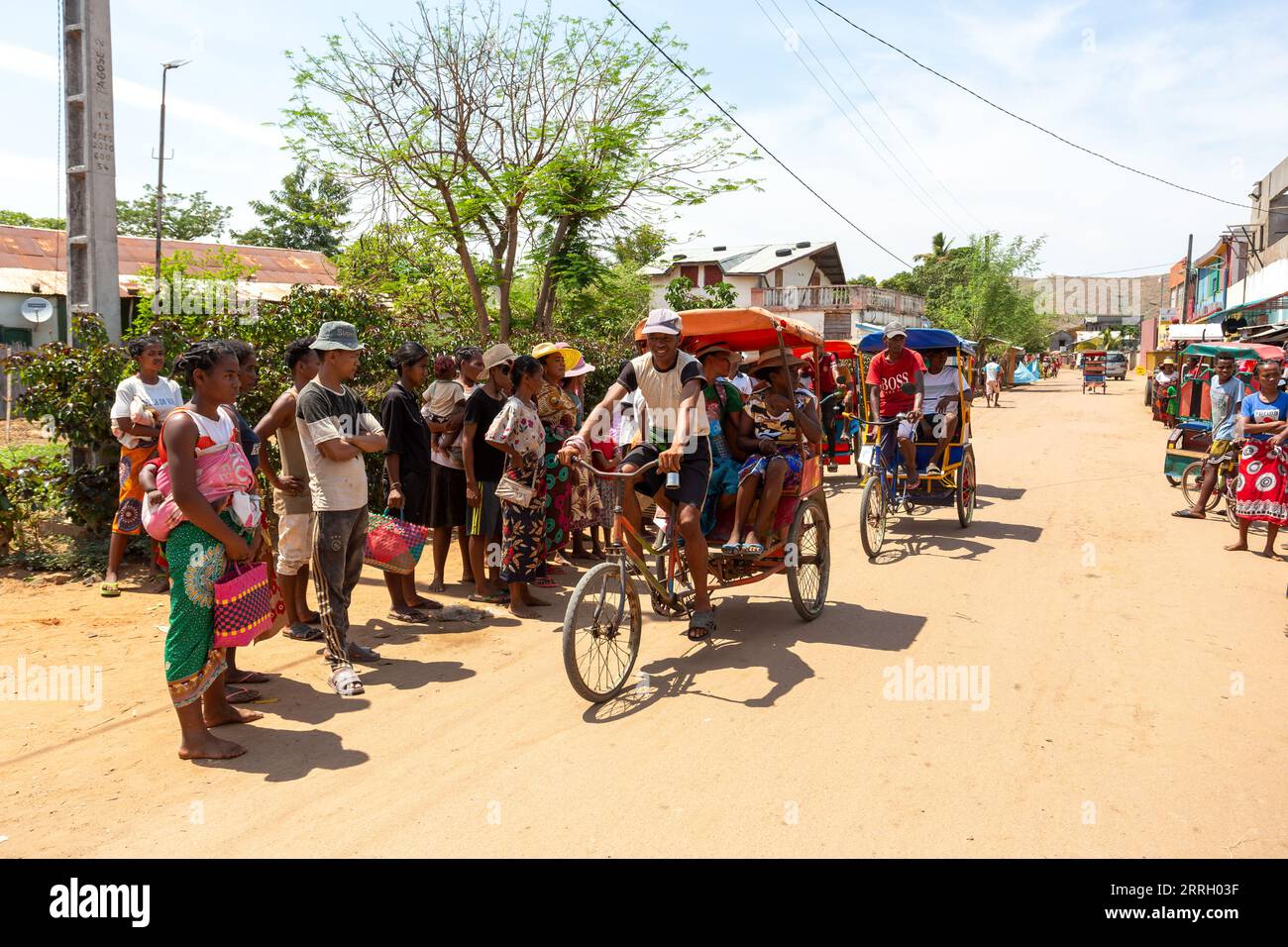 Miandrivazo, Madagascar - November 2nd 2022: A traditional rickshaw on ...