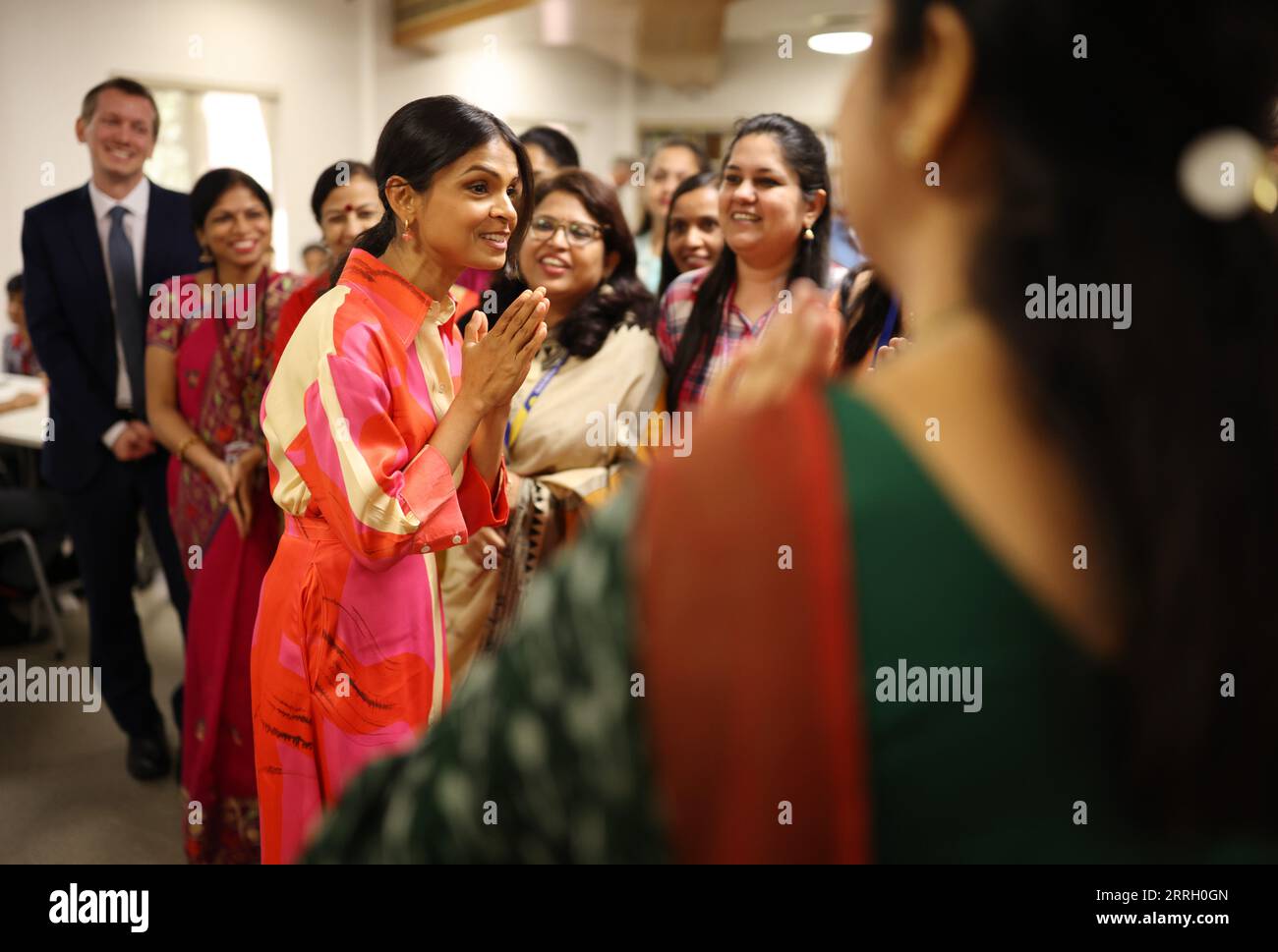Prime Minister Rishi Sunak's wife Akshata Murty meets local women at ...