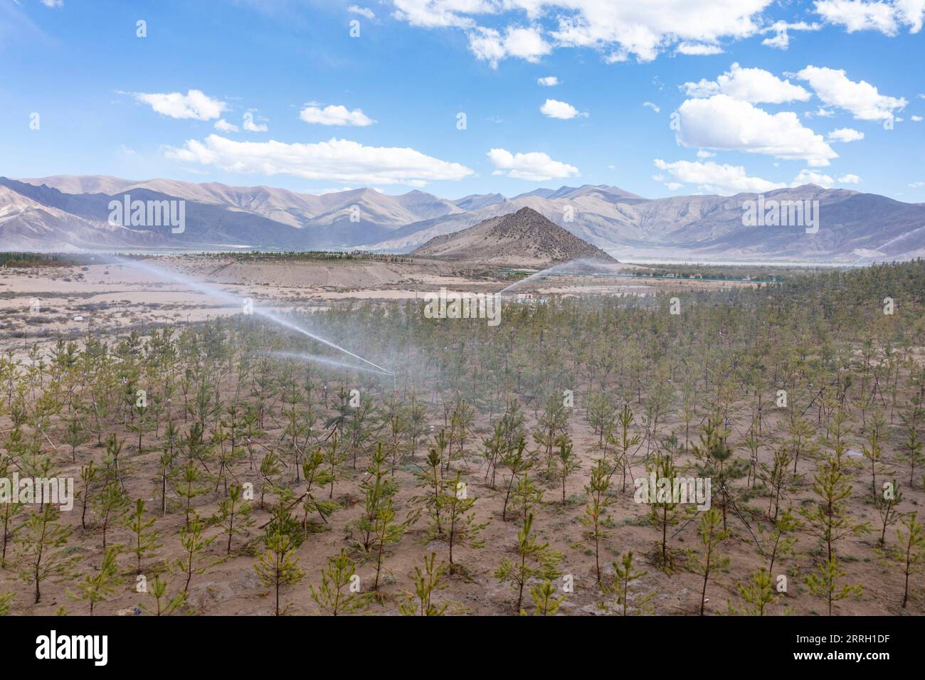 220606 -- LHASA, June 6, 2022 -- Aerial photo taken on May 26, 2022 ...