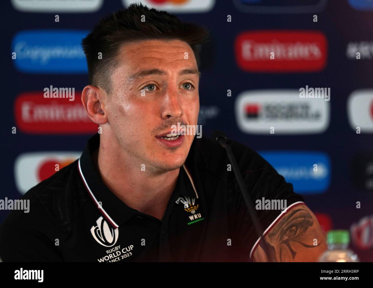 Wales' Josh Adams during a team announcement at the CEVA Campus ...