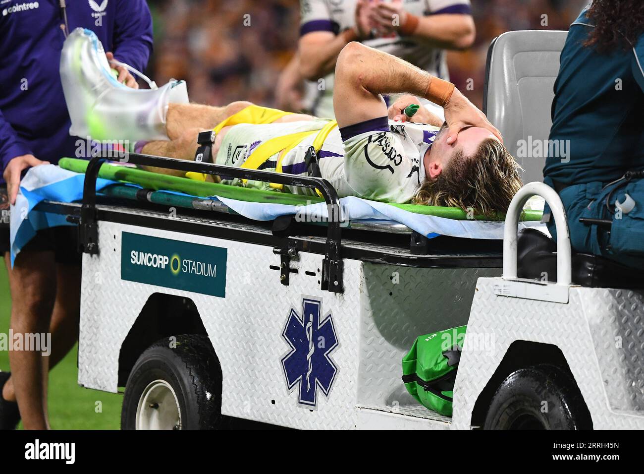 Brisbane, Australia. 08th Sep, 2023. Ryan Papenhuyzen of the Storm is ...