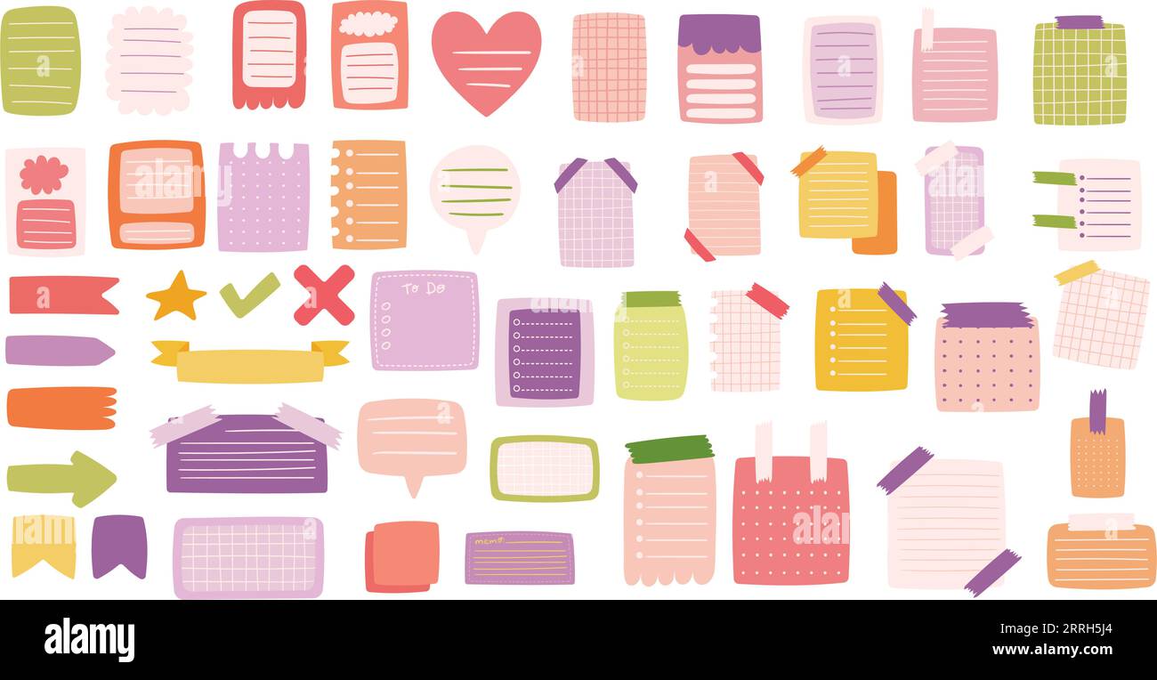 Taking notes with stickers Cut Out Stock Images & Pictures - Alamy