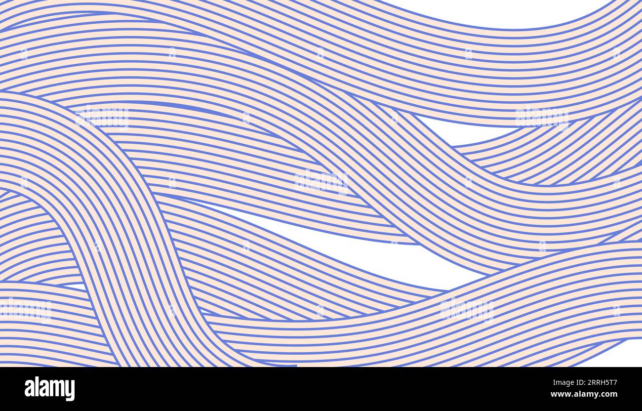 Ramen Noodle waves background. Abstract hand drawn pasta texture Stock ...