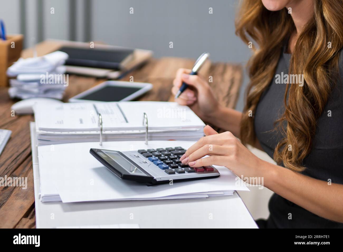 Successful Accountant Working With Financial Data In The Office Stock ...