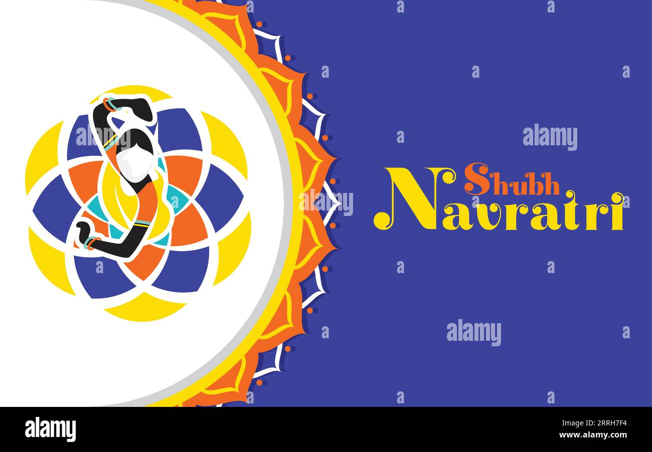 Illustration of Garba and Dandiya night in shubh Navratri Celebration ...