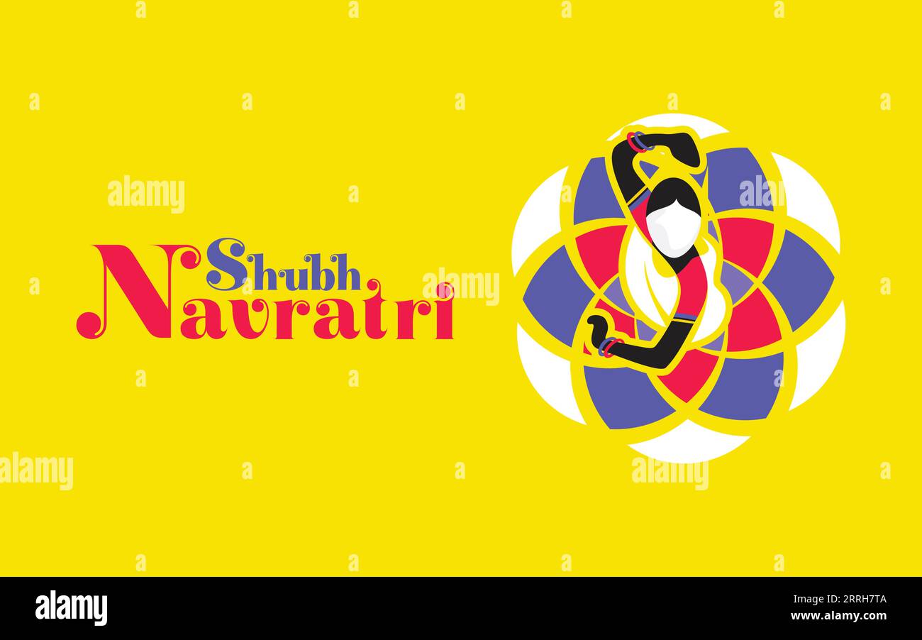 Illustration of Garba and Dandiya night in shubh Navratri Celebration ...