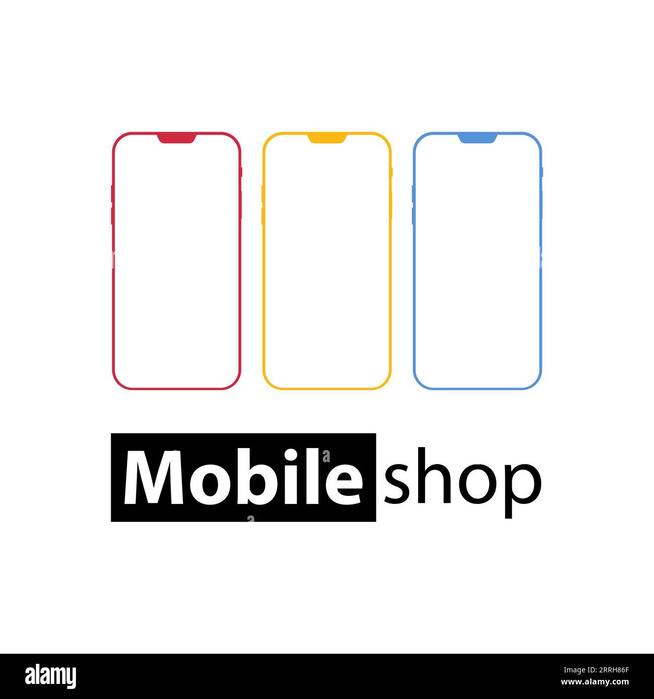 Mobile shop logo vector background Stock Vector Image & Art - Alamy