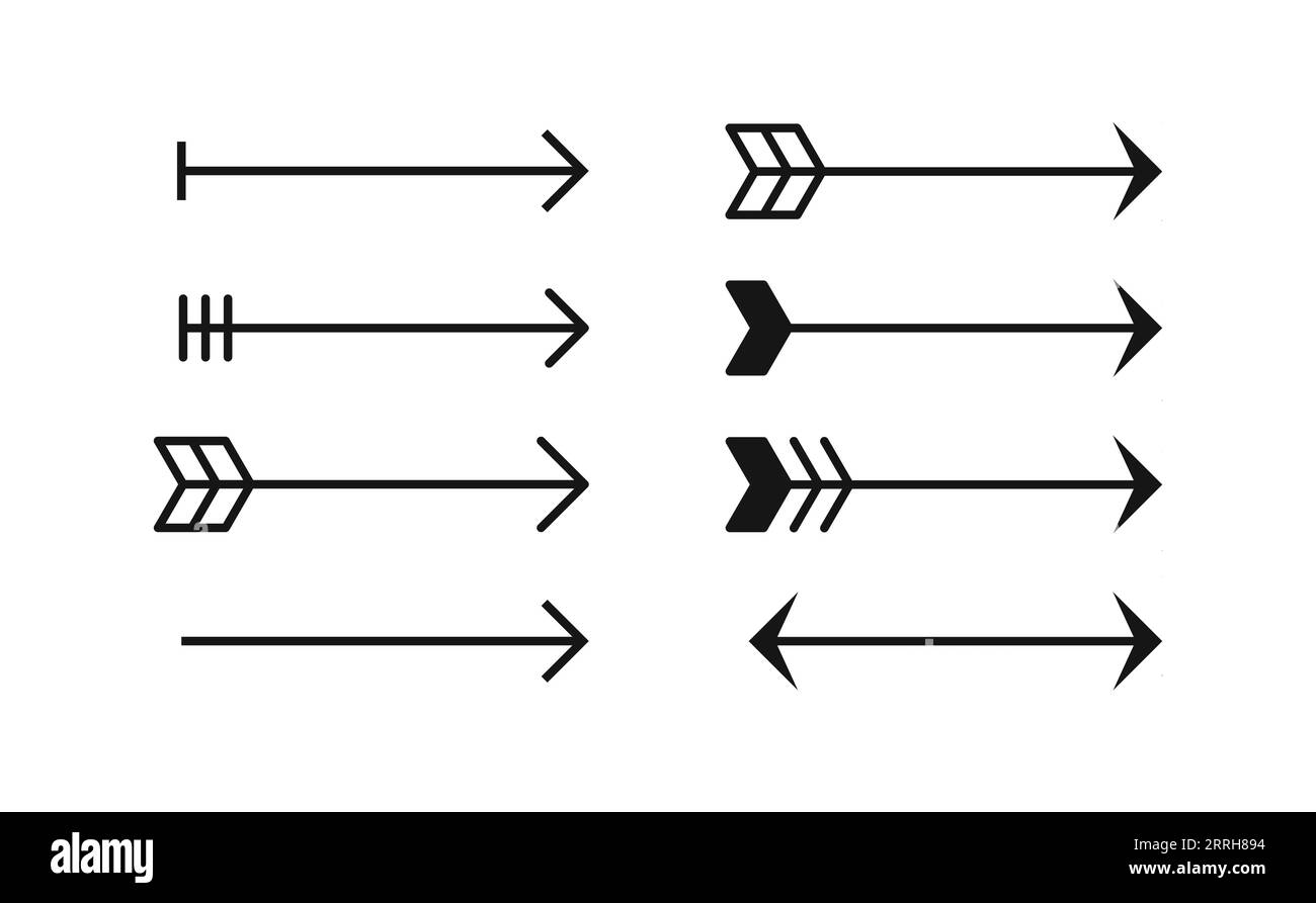 Arrows direction indicate sign set Stock Vector Image & Art - Alamy