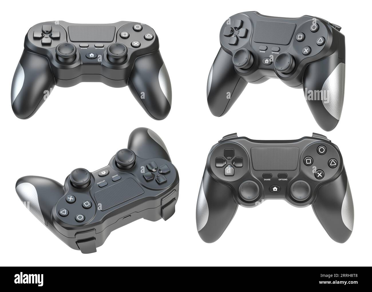 Game joystick or gaming controller isolated on white. 3d illustration ...