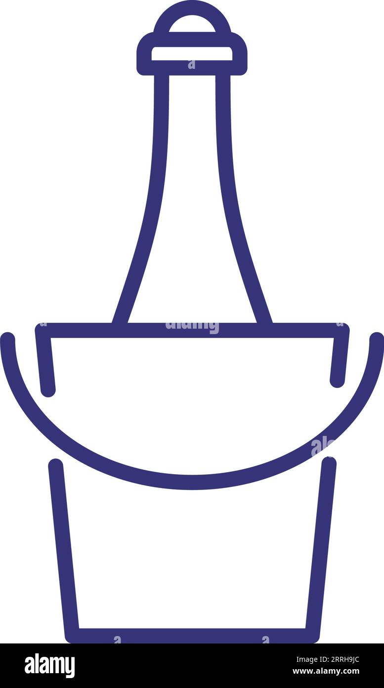 Champagne bucket line icon Stock Vector Image & Art - Alamy