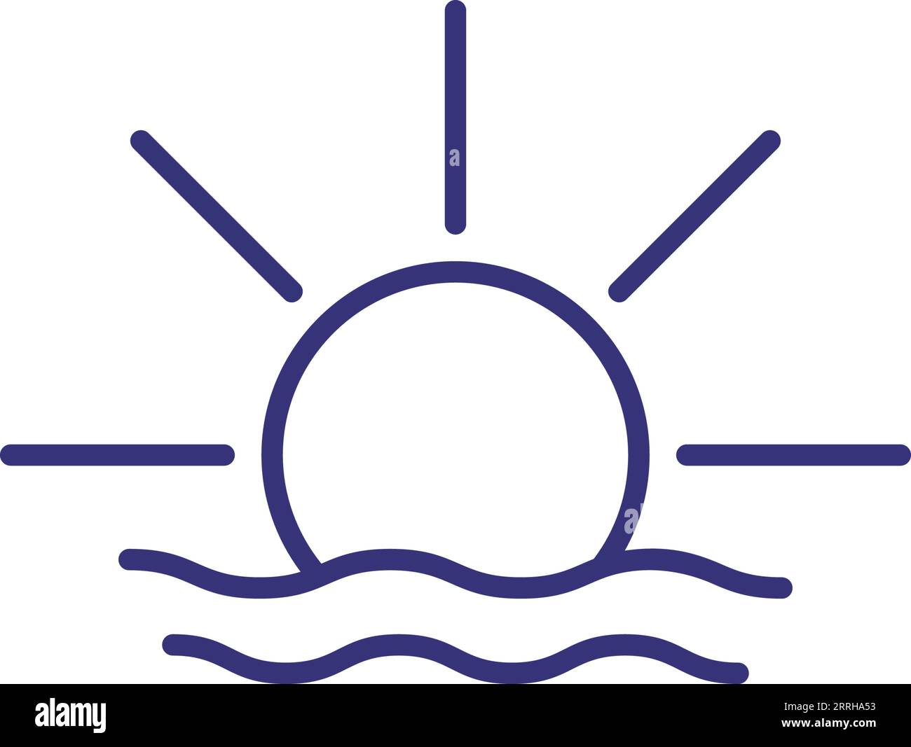 Sunset line icon Stock Vector Image & Art - Alamy