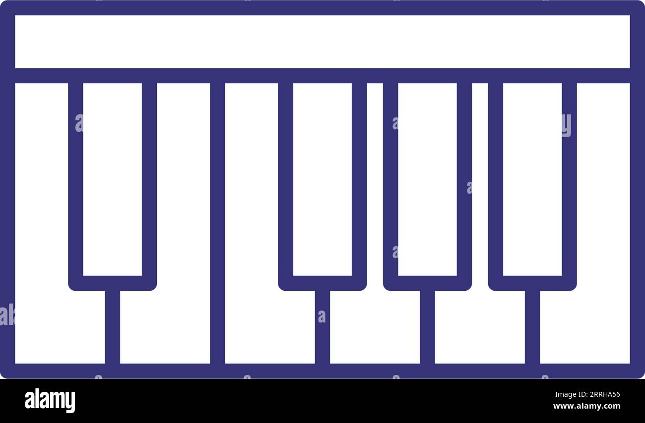 Piano keyboard line icon Stock Vector Image & Art - Alamy