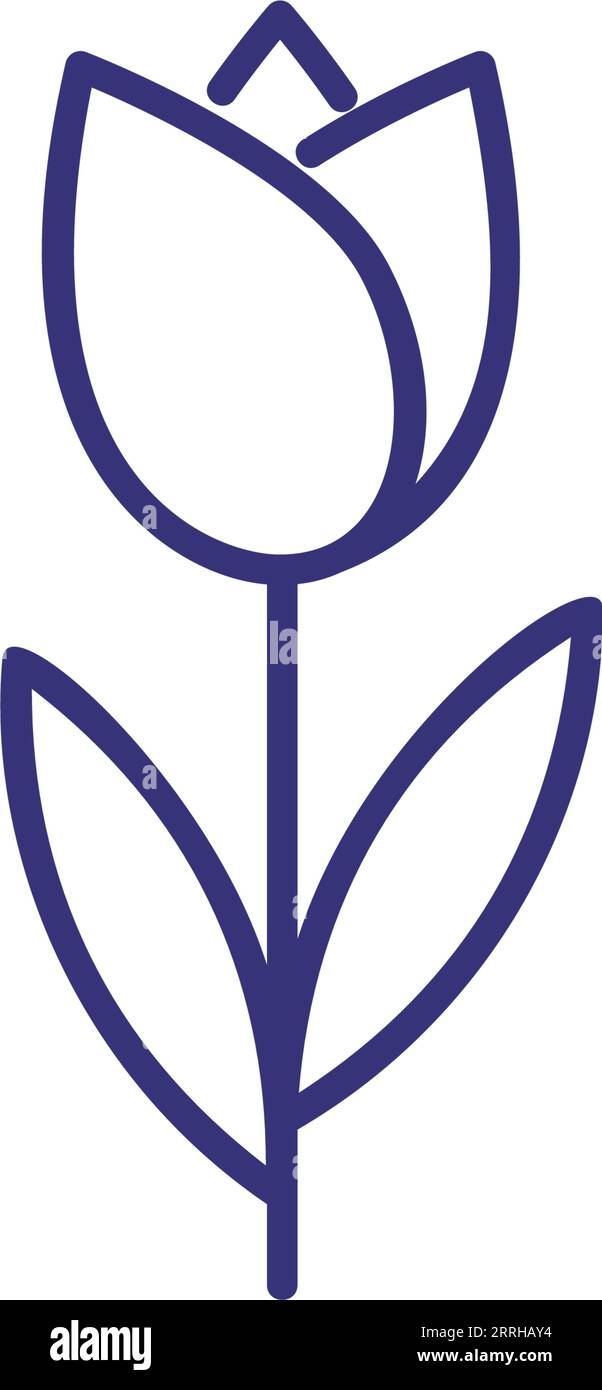 Tulip line icon Stock Vector Image & Art - Alamy