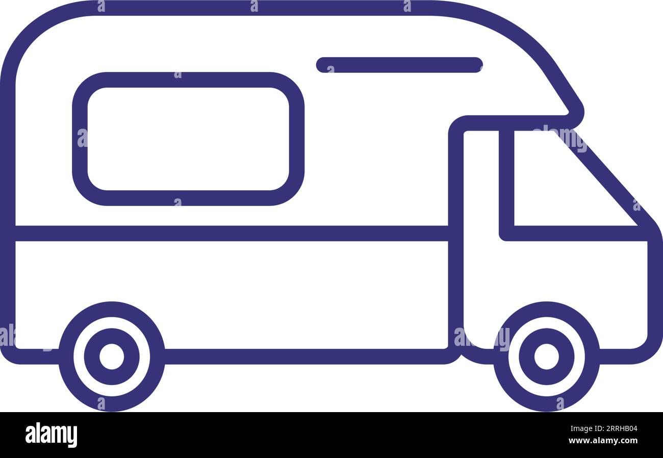 Rv trailer icon outline Stock Vector Images - Alamy
