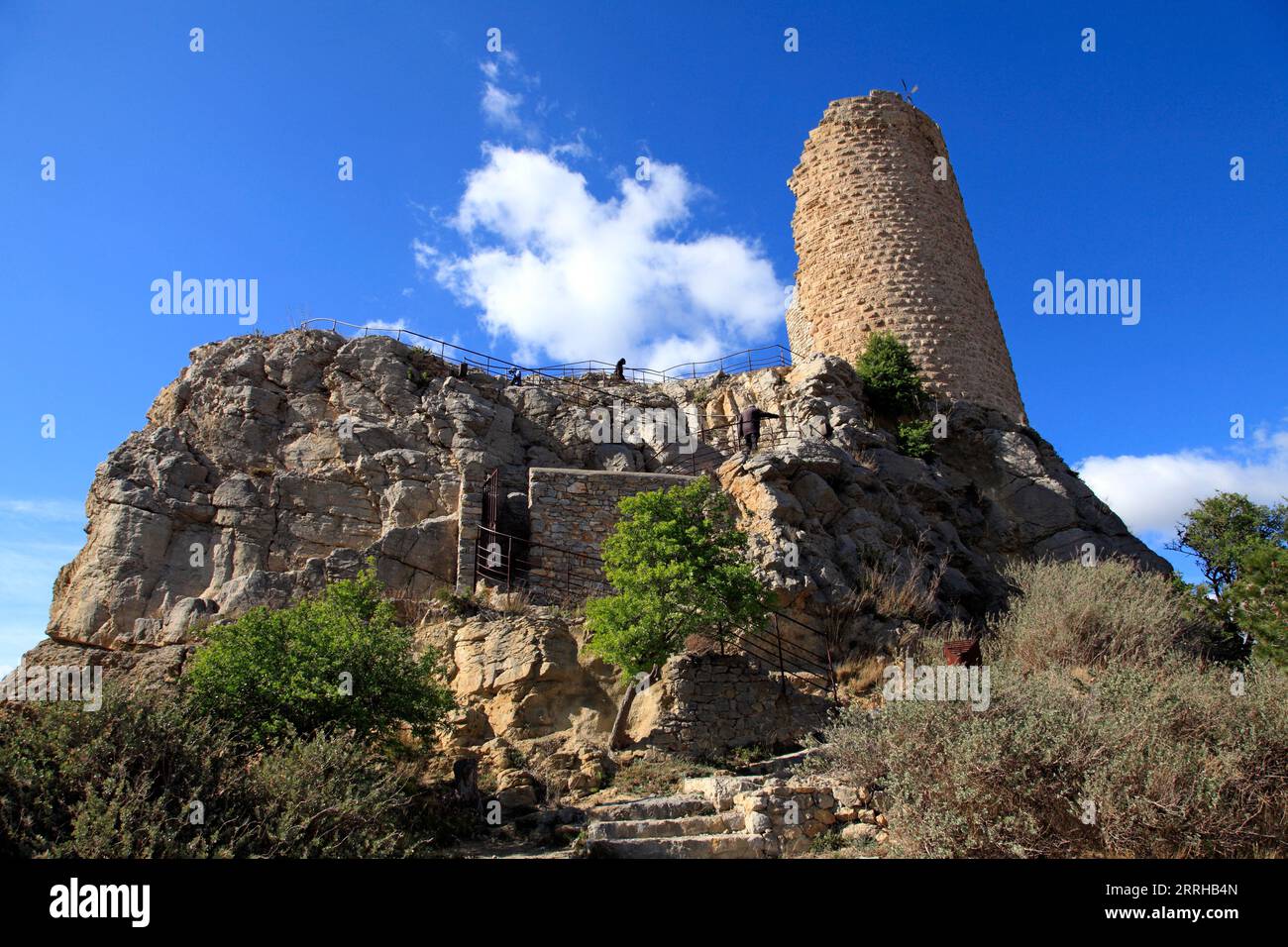 The Barberousse Tower located on a hill in the village. Gruissan ...