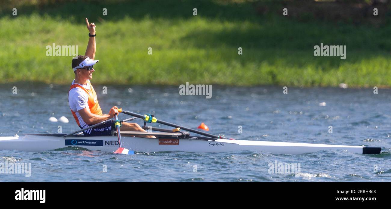 BELGRADE - Cornelis de Koning in action in the para final single skiff ...
