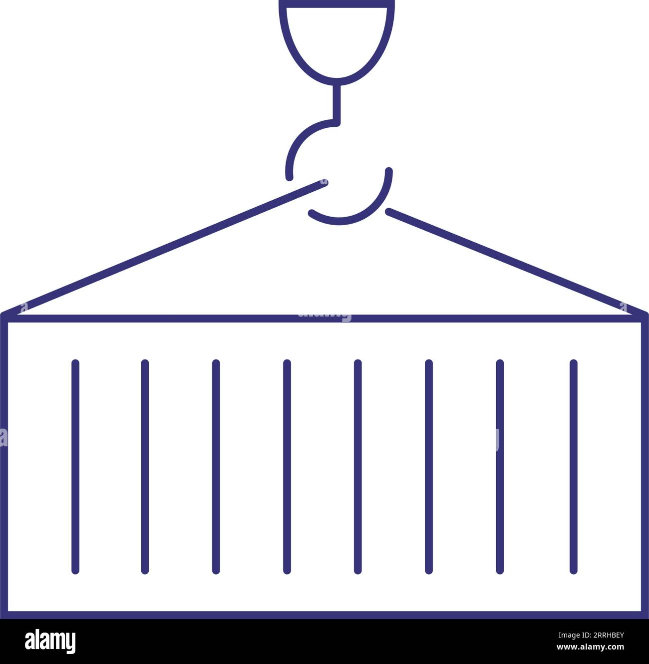 Crane hook icon linear Stock Vector Images - Alamy