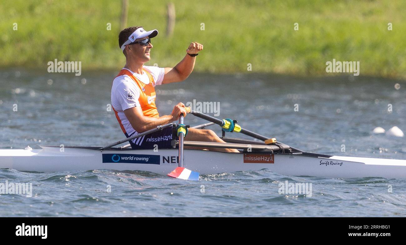 BELGRADE - Cornelis de Koning in action in the para final single skiff ...