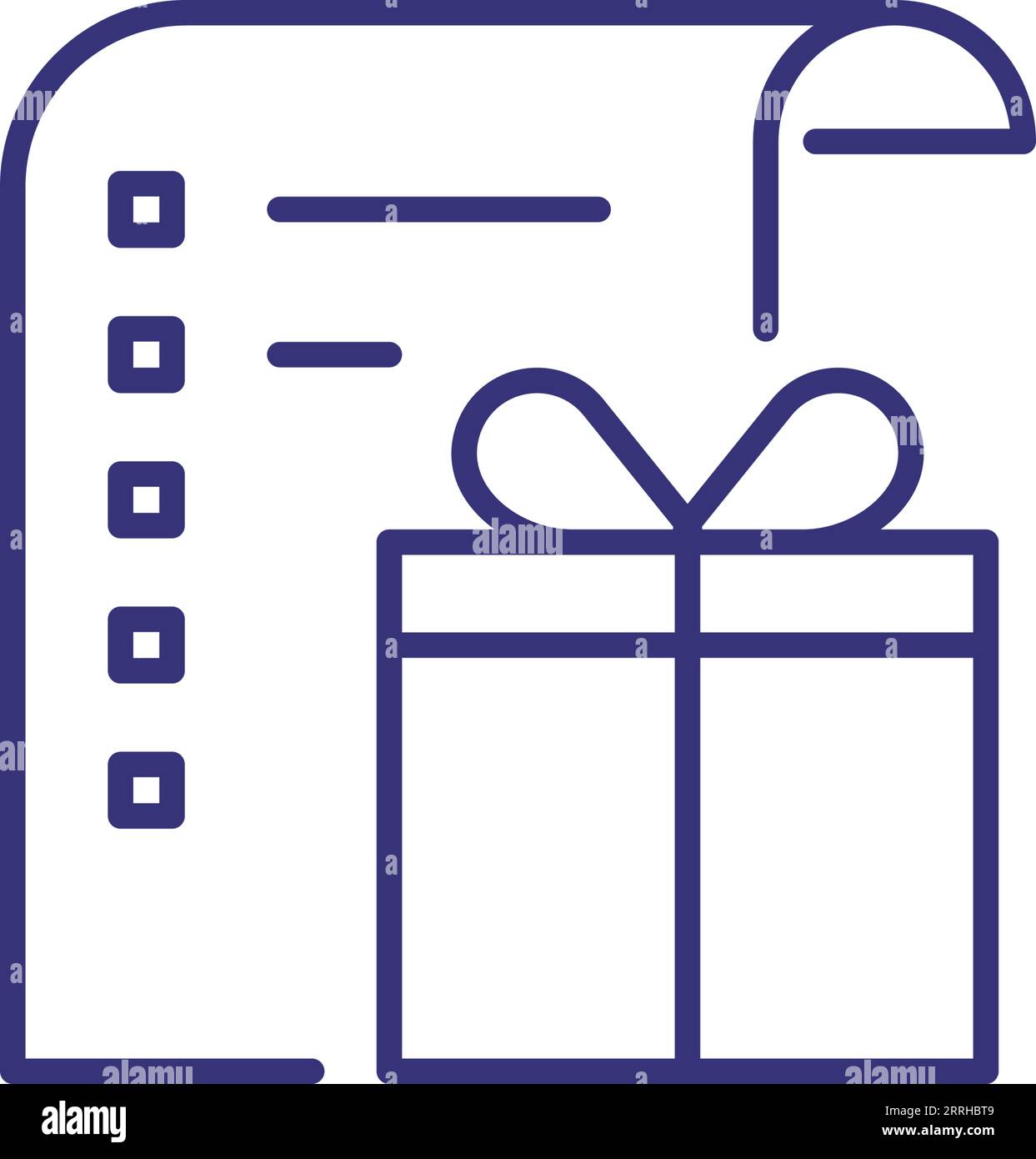List of gifts line icon Stock Vector Image & Art - Alamy