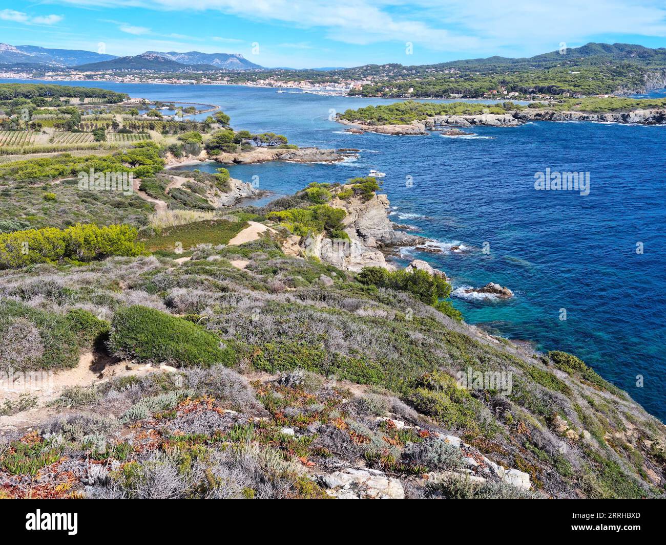Aerial view of the Embiez island, South of France Stock Photo - Alamy