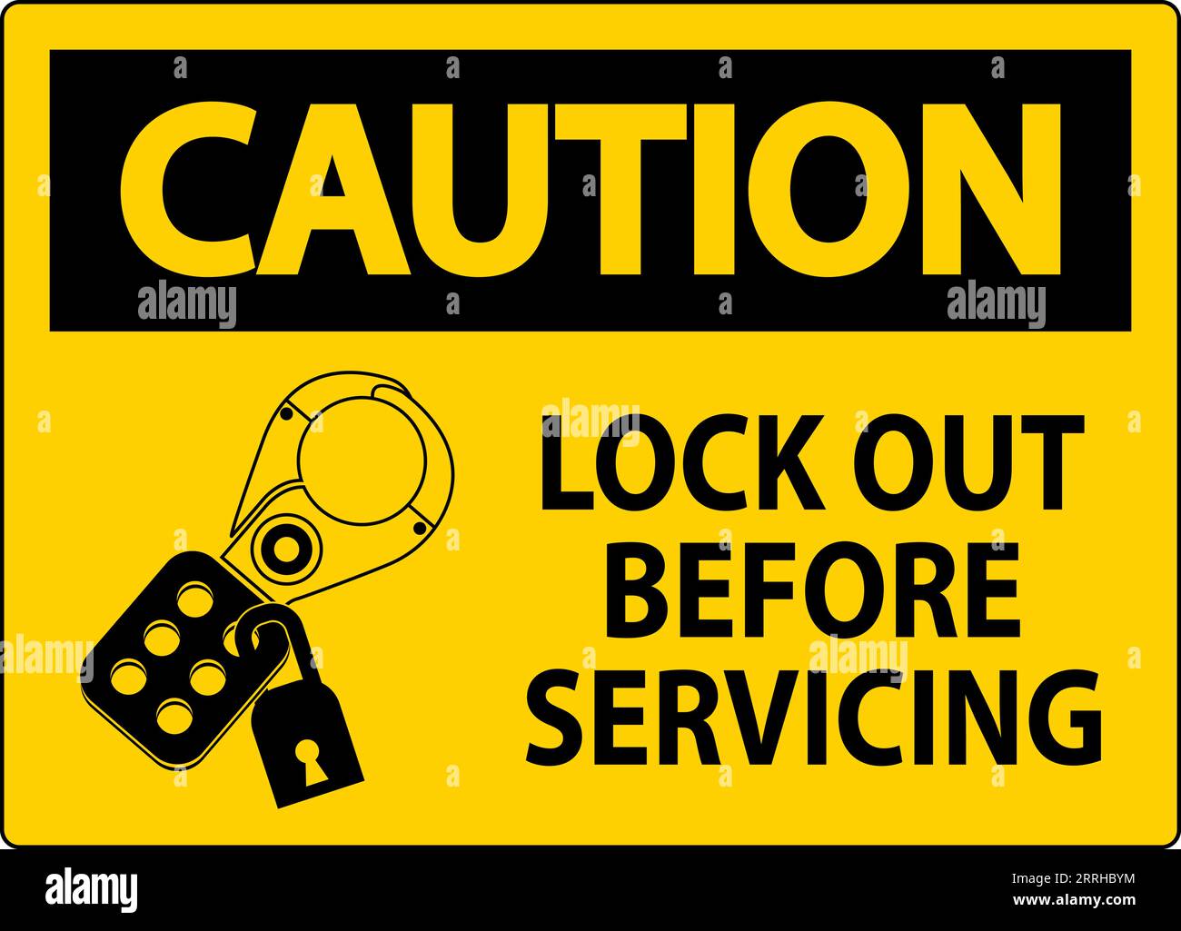 Lock out tag Stock Vector Images - Alamy