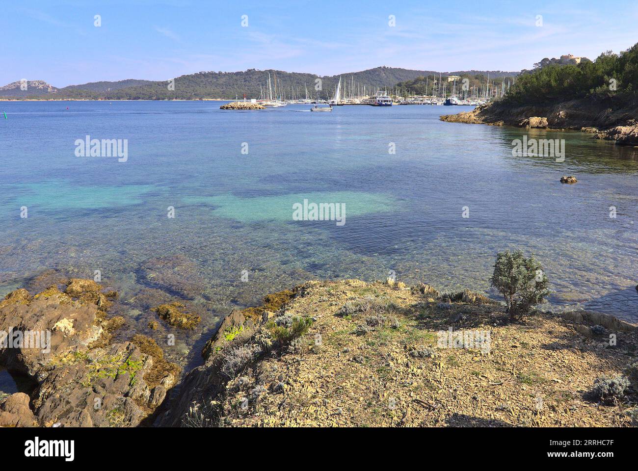 Beach in porquerolles french riviera hi-res stock photography and ...