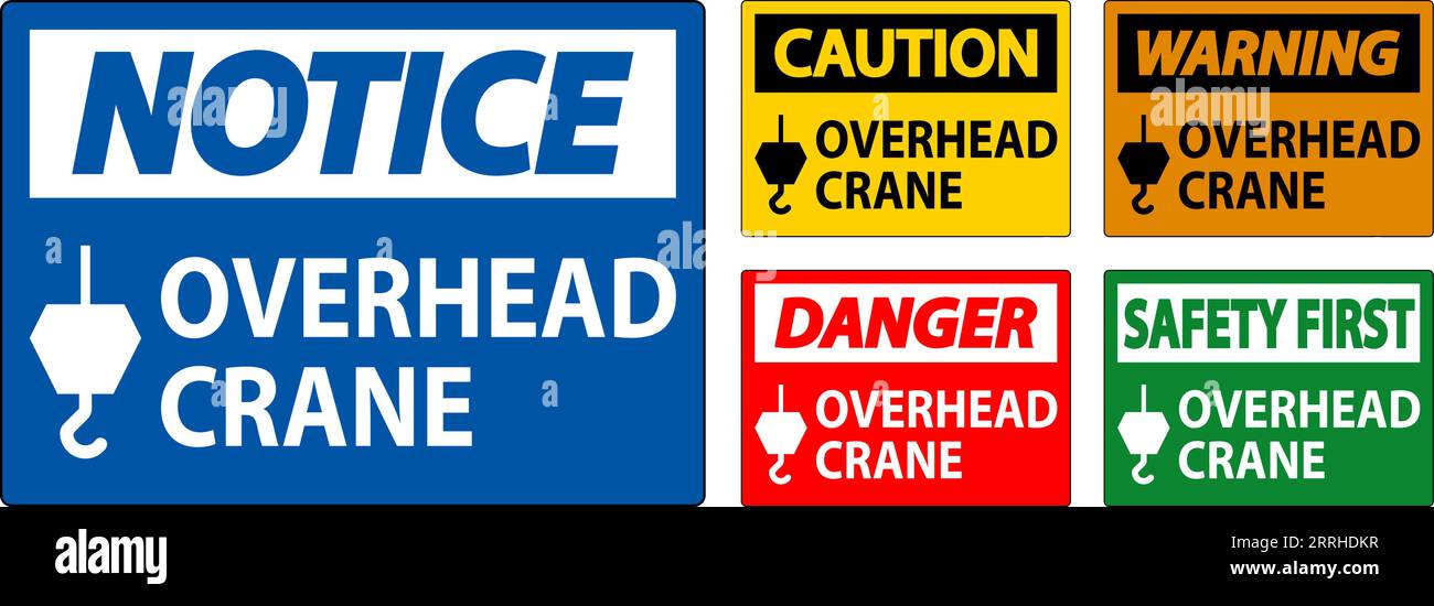 Danger Sign, Overhead Crane Stock Vector Image & Art - Alamy