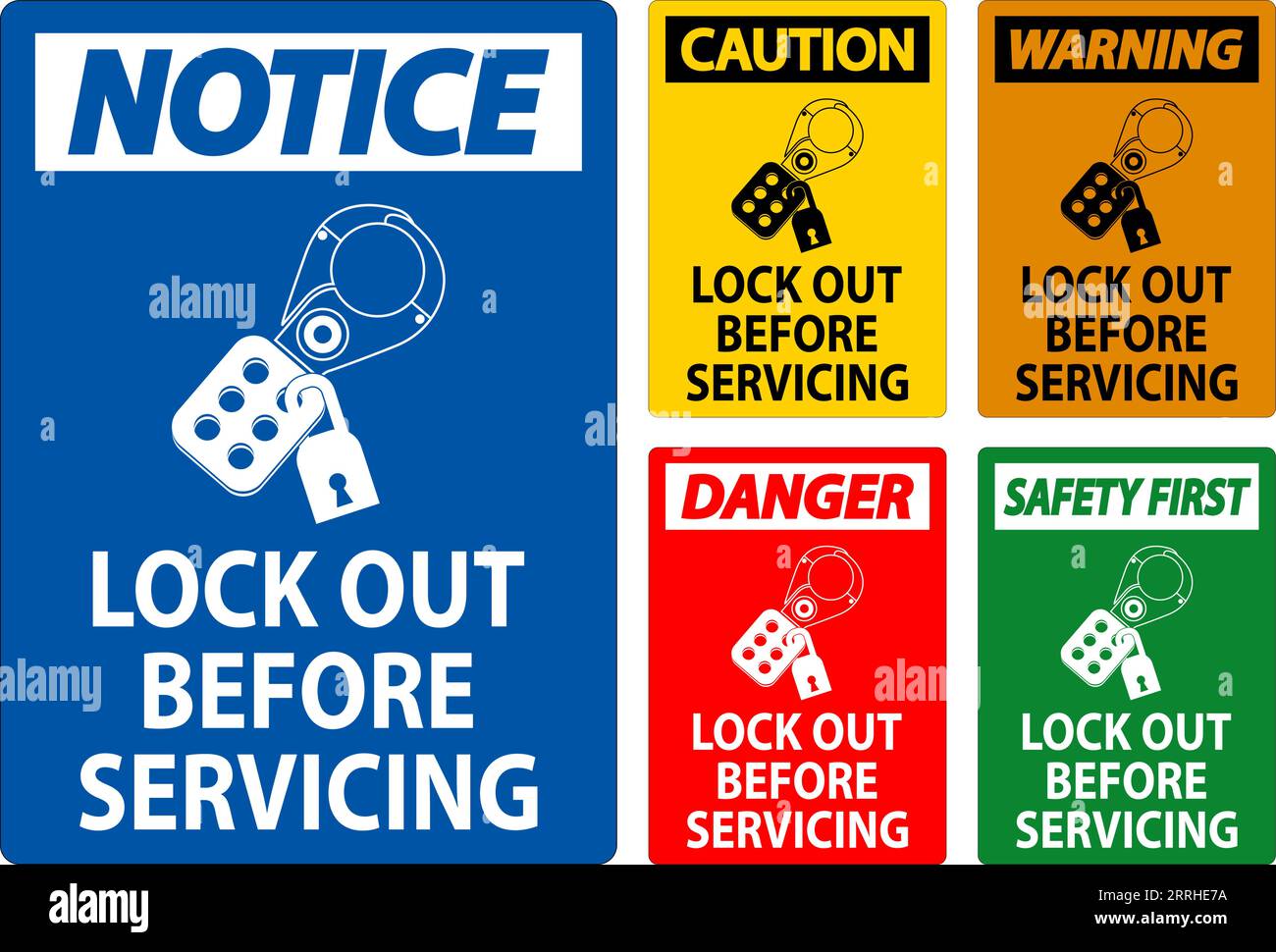 Lock out tag Stock Vector Images - Alamy