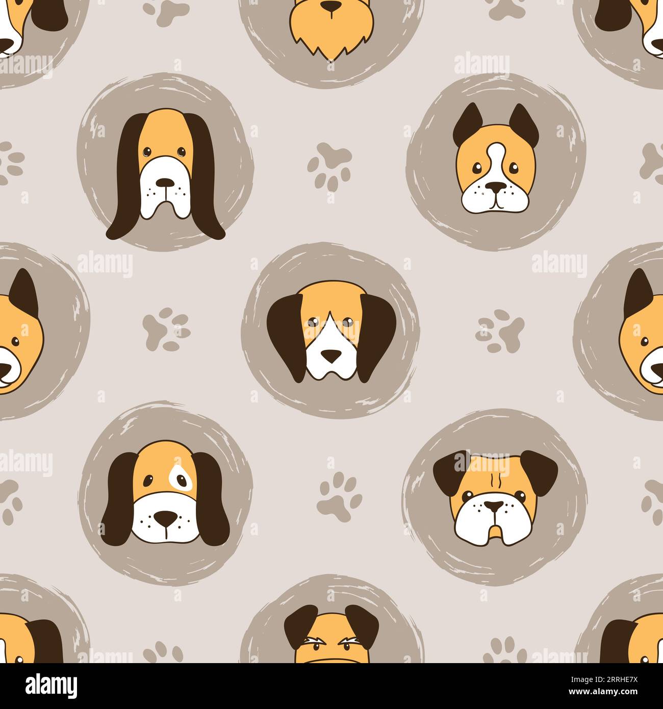 Seamless cute dogs pattern for kids Stock Vector Image & Art - Alamy