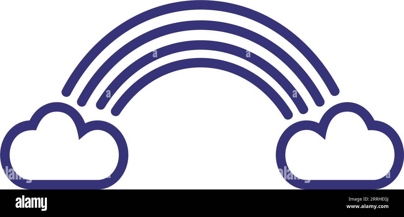 Rainbow line icon Stock Vector Image & Art - Alamy