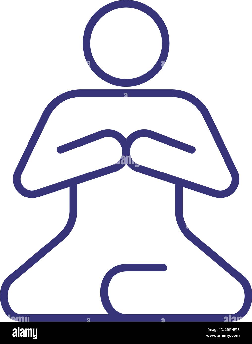 Yoga position linear icon hi-res stock photography and images - Alamy