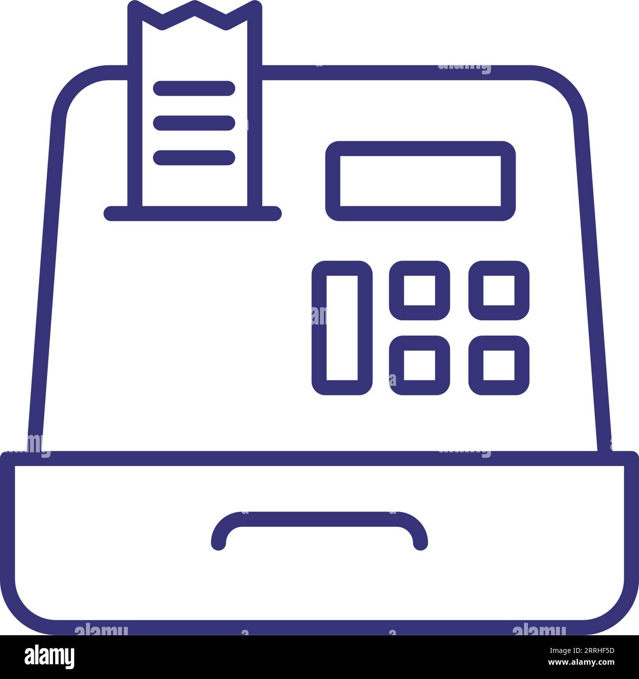 Cash register machine flat Stock Vector Images - Alamy