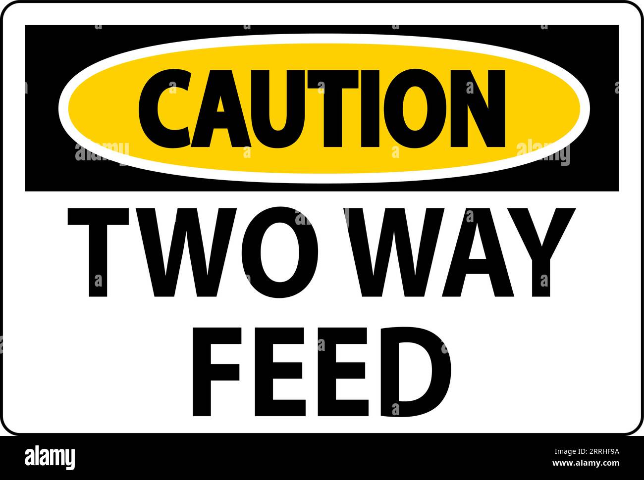 Caution Sign Two Way Feed Stock Vector Image & Art - Alamy