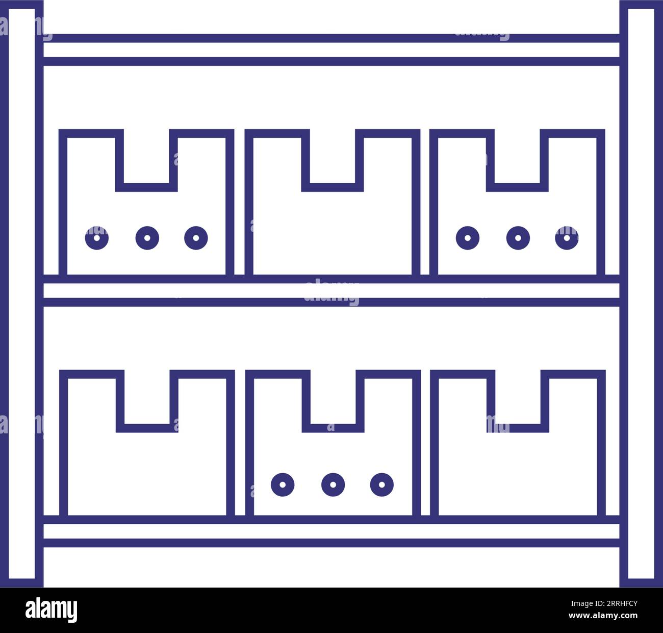 Goods shelves Cut Out Stock Images & Pictures - Alamy