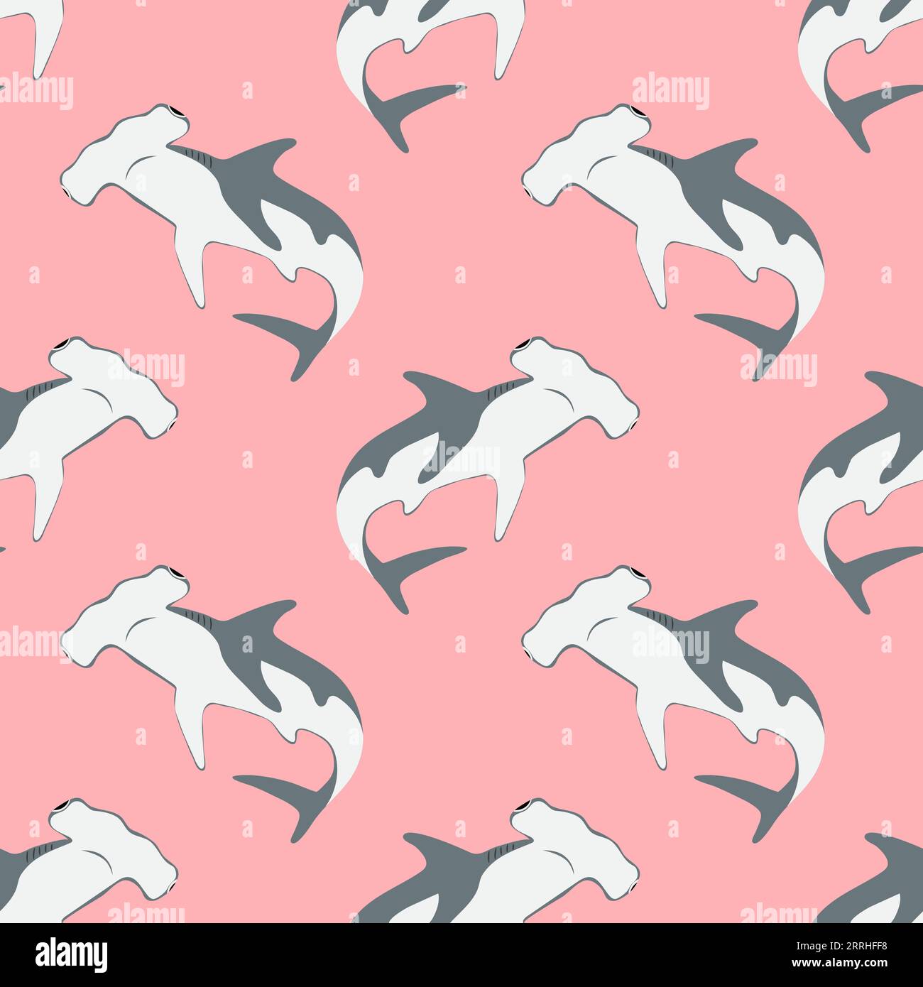 Seamless hammerhead shark pattern. Sea background Stock Vector Image ...