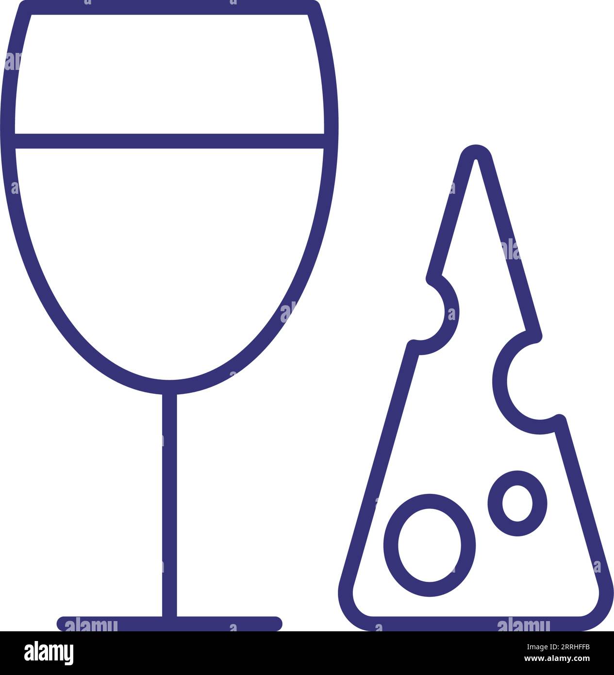 Wine and cheese line icon Stock Vector Image & Art - Alamy