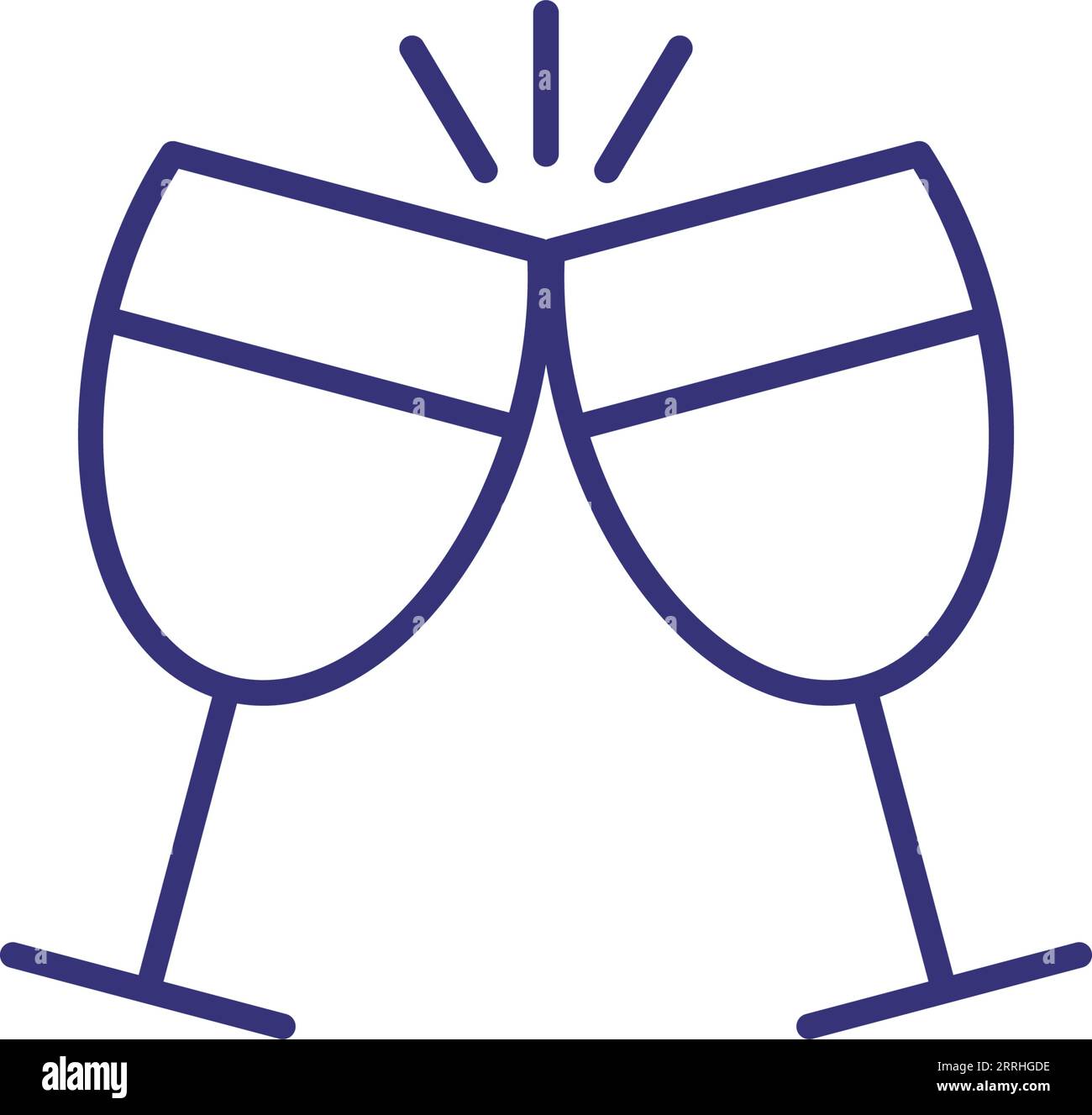 Clinking glasses line icon Stock Vector Image & Art - Alamy